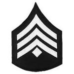 LAPD Sergeant Chevrons with Diamond - White and Black