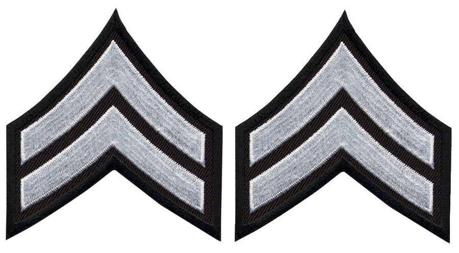 Corporal Chevrons - White on Black