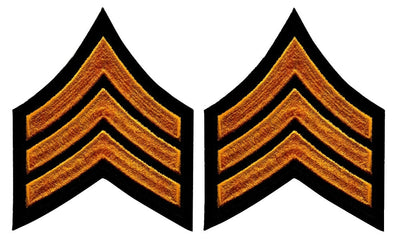 Sergeant Chevrons - Summer Gold on Black