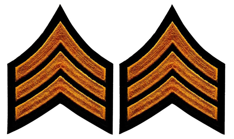 Sergeant Chevrons - Summer Gold on Black
