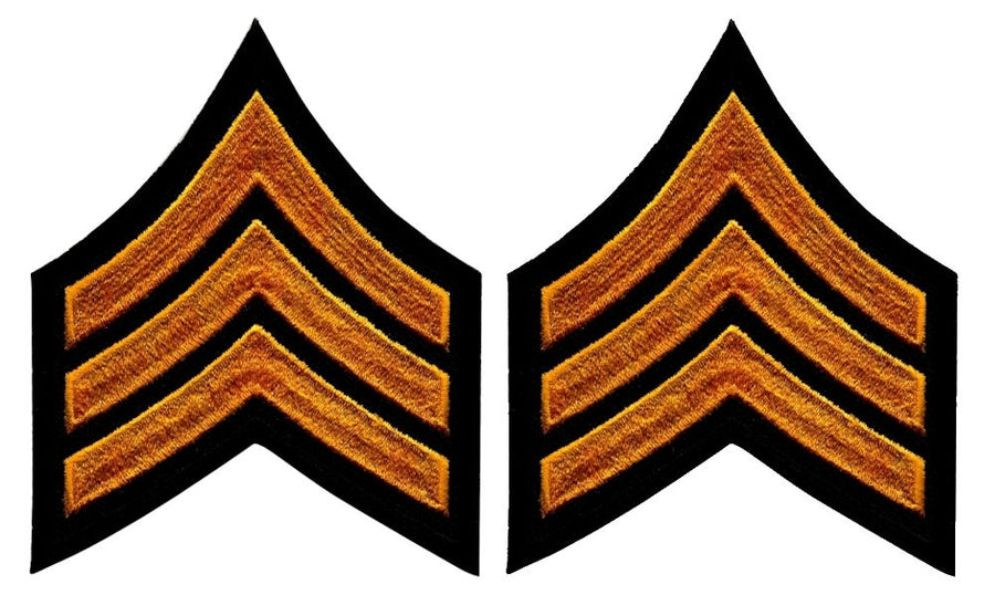Sergeant Chevrons - Summer Gold on Black