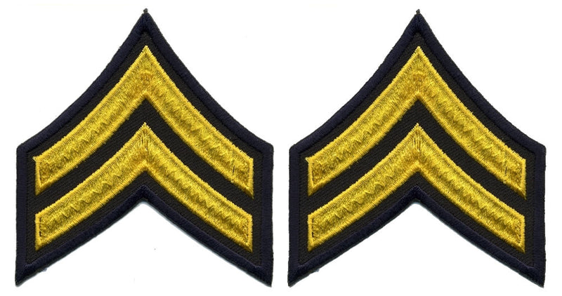Corporal Chevrons - Medium Gold on Midnight