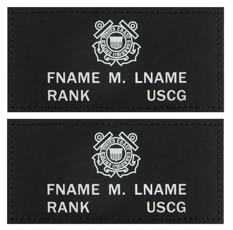U.S. Coast Guard Leather Flight Badge - BLACK - USCG Flight Badges