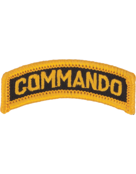 Commando Tab - Gold on Black - Full Color Dress Patch