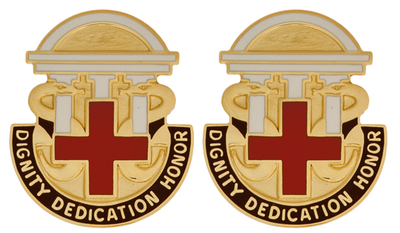 Dwight D Eisenhower Army Medical Center Unit Crest - Pair - DIGNITY DE