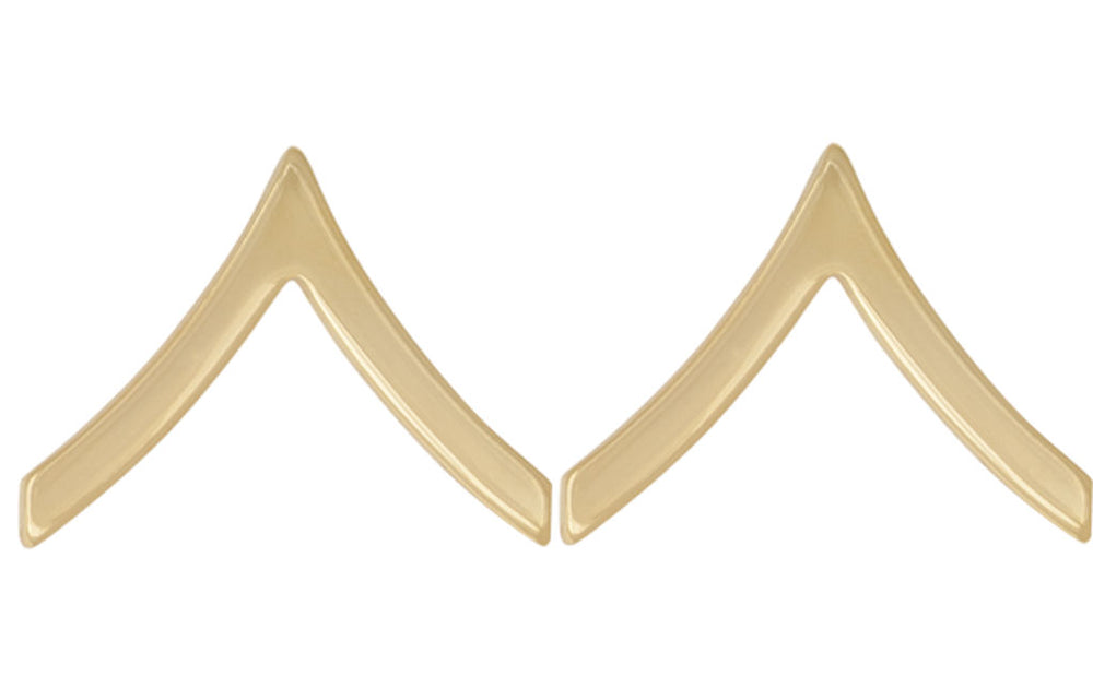 U.S. Army Gold Metal Pin On Rank - Made in U.S.A.