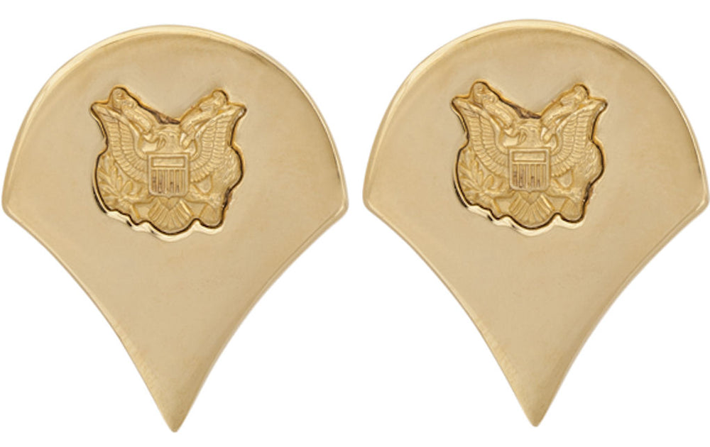 U.S. Army Gold Metal Pin On Rank - Made in U.S.A.
