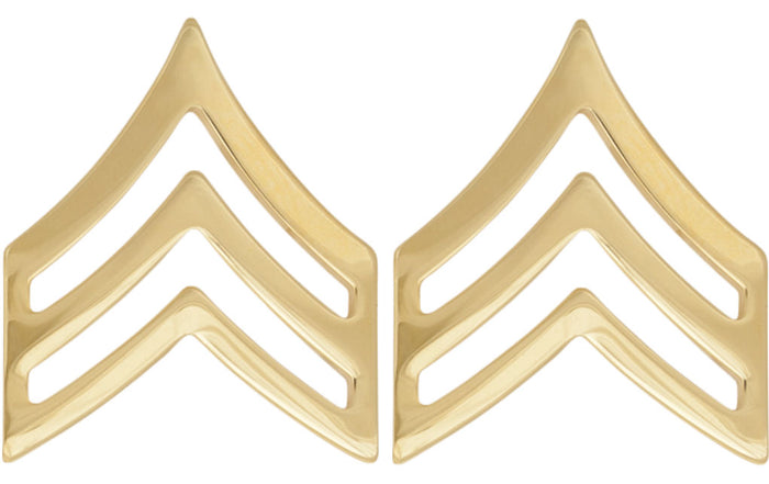 U.S. Army Gold Metal Pin On Rank - Made in U.S.A.