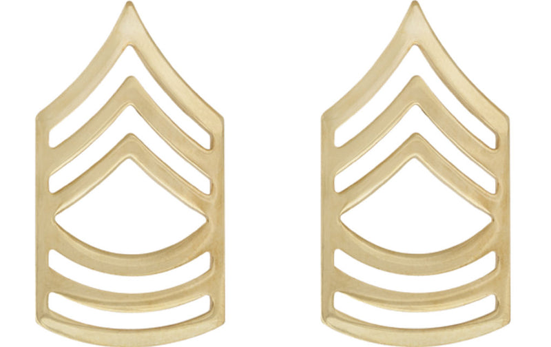 U.S. Army Gold Metal Pin On Rank - Made in U.S.A.