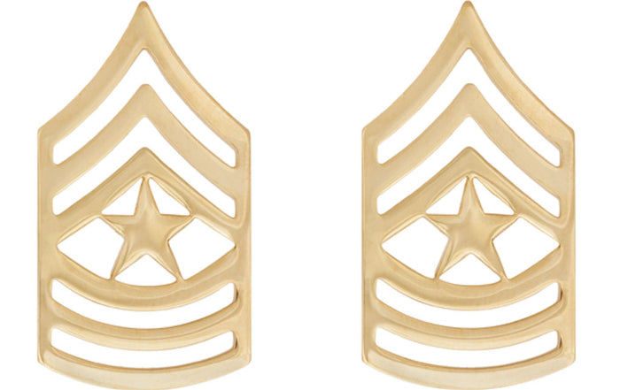 U.S. Army Gold Metal Pin On Rank - Made in U.S.A.
