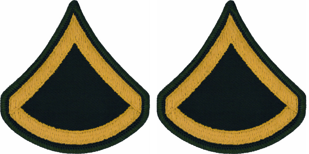 U.S. Army Gold on Green Chevrons | Enlisted Ranks | Made in U.S.A.