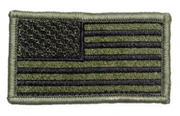 OD Green & Black American Flag Kids Patch