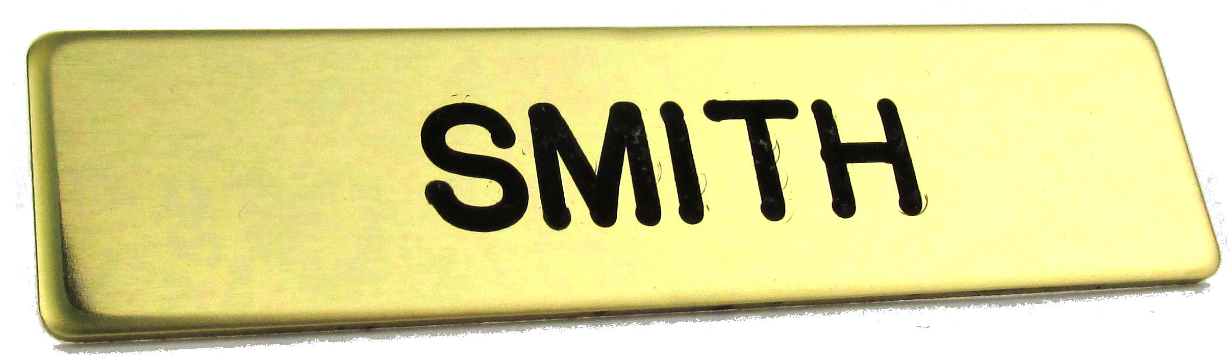 Steel Name Plate for Uniforms GOLD - Law Enforcement Name Tag