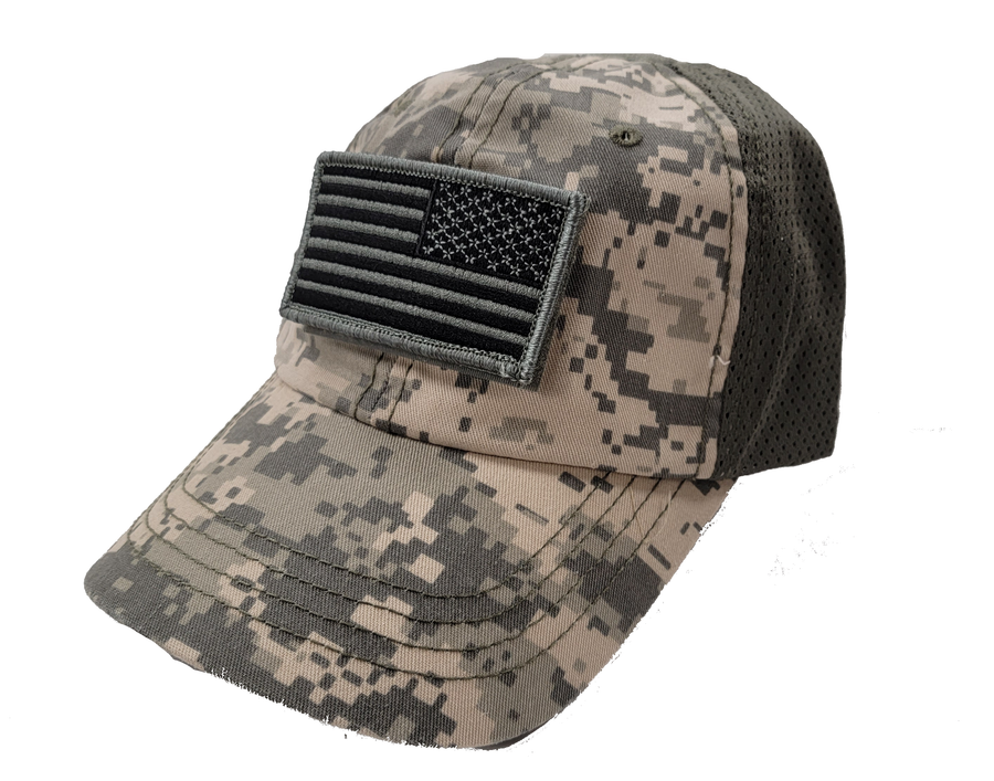 MESH Tactical Cap Package Deal - U.S. Flag Patch and Name Tape