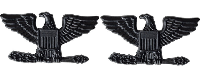 U.S. Army Black Metal Pin On Rank - Made in U.S.A.