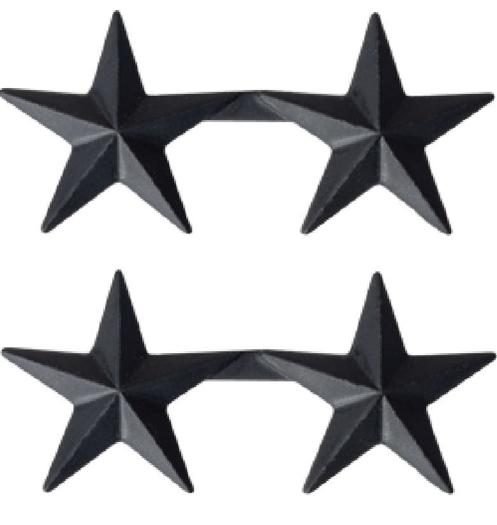 U.S. Army Black Metal Pin On Rank - Made in U.S.A.