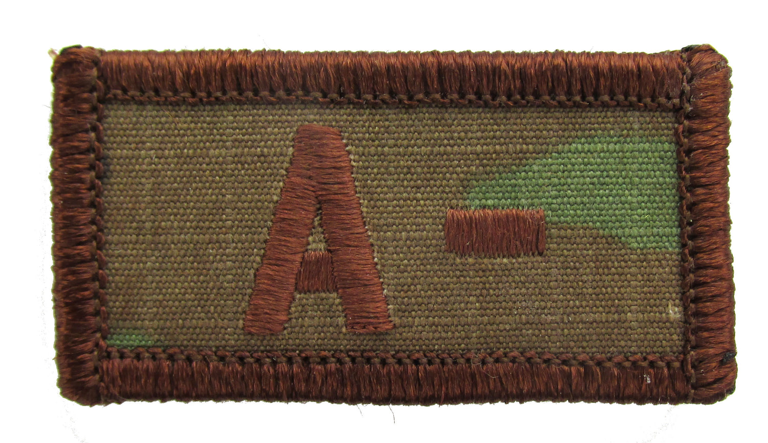 Embroidered OCP Blood Type Patches 1x2 Inch - Black or Spice Brown
