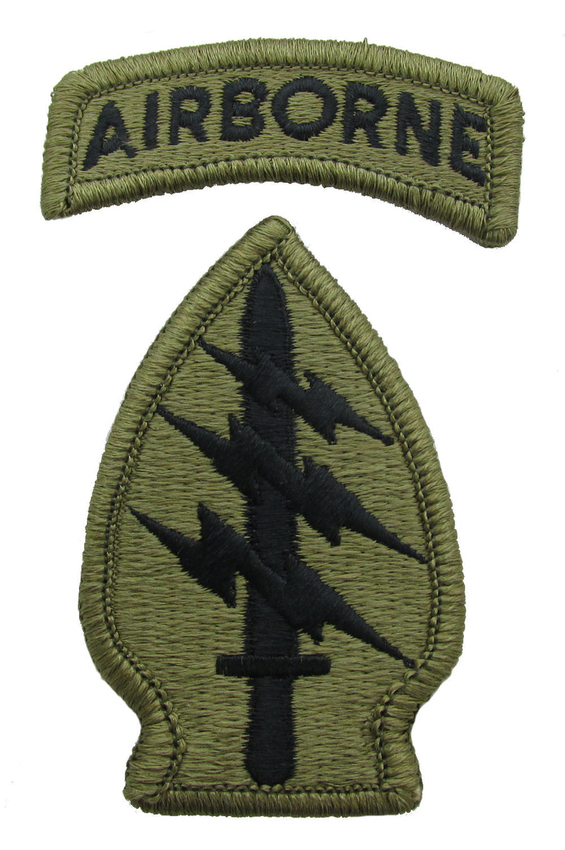 Special Forces OCP Patch with Hook Fastener Backing - Airborne Tab Opt