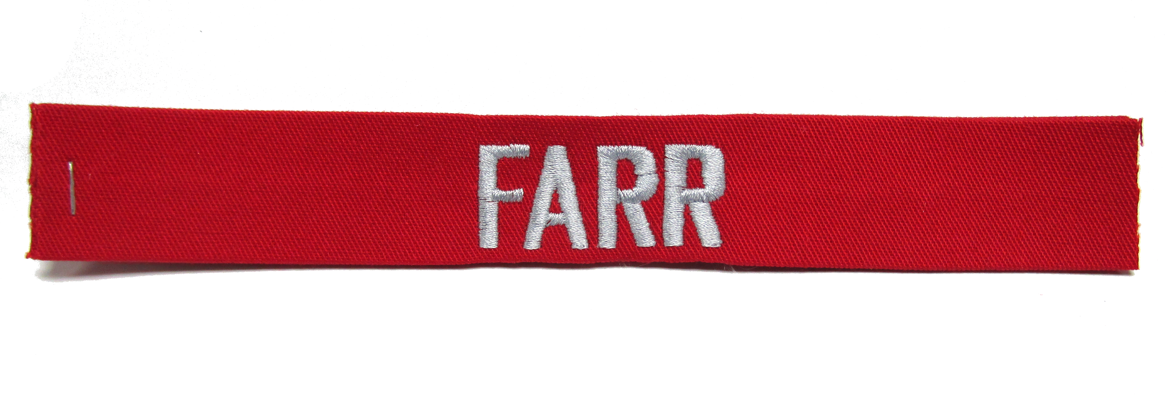 Red Name Tape - SEW ON - Custom Name Tapes