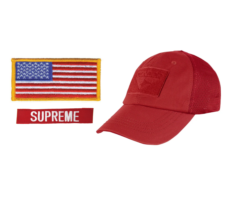 MESH Tactical Cap Package Deal - U.S. Flag Patch and Name Tape