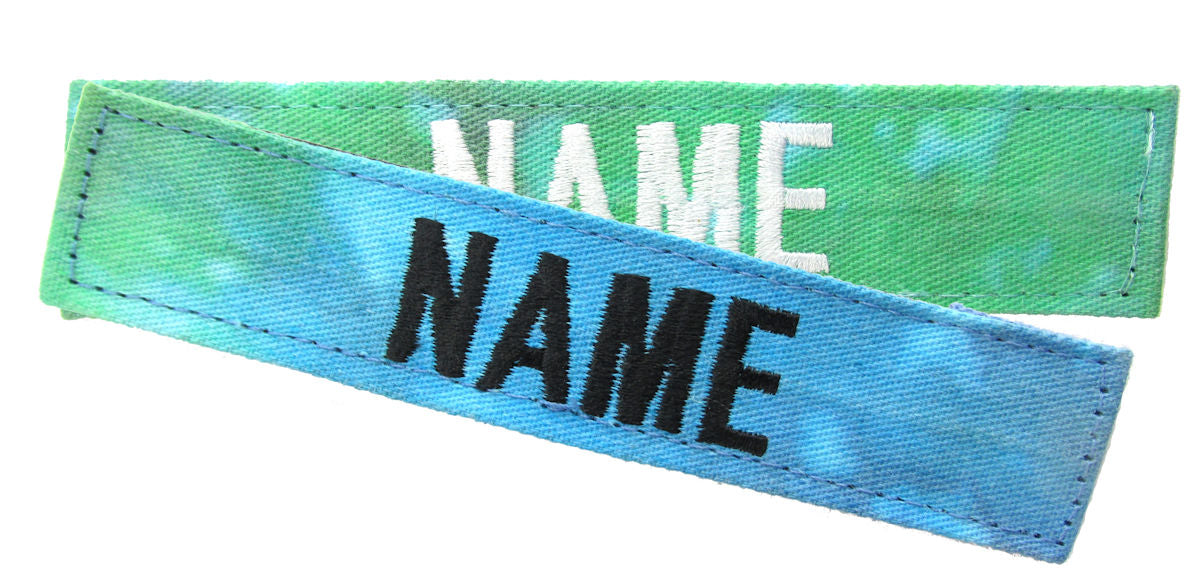 Tie Dye Name Tape with Hook Fastener - Custom Name Tapes