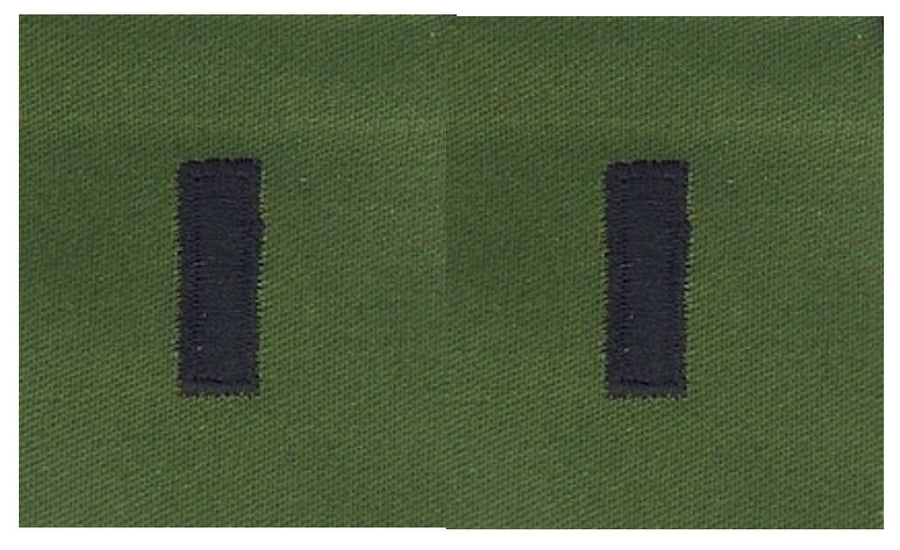 Vintage U.S. Army Rank Insignia - O.D. Green Subdued - 1 PAIR Sew-on